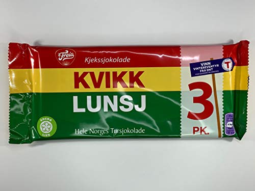 Kvikk Lunsj Freia Norwegian Melkesjokolade Milk Chocolate Wafers 2X3Pk ...