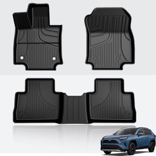 Original 2019-2024 2025 RAV4 Floor Mats for Toyota RAV4 (Include Hybrid) - Custom Fit TPE Rubber ...
