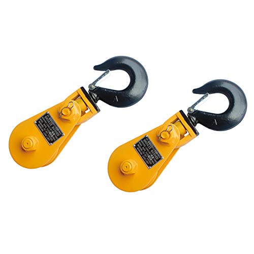2 Pack 3" Snatch Block with Swivel Hook Capacity 2 Ton / 4400 LBS ...