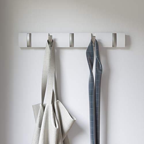 Umbra Flip Wall Mounted Floating Rack Modern Sleek Space Saving Hanger With Retractable umbra-flip-wall-mounted-floating-rack-modern-sleek-space-saving-hanger-with-retractable