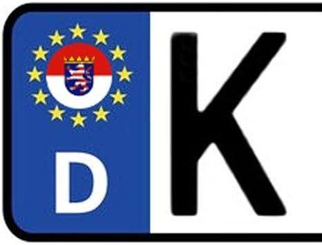 2x Kennzeichen Aufkleber HESSEN Nummernschild Sticker (ca.2 cm): Amazon ...