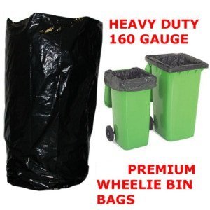 100 x Heavy Duty Wheelie Bin Bags /Black Sacks / Liners ...