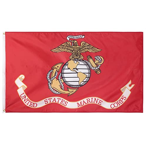 USMC flag, US Marine Corps banner, US Military Army Flags. in Kuwait ...