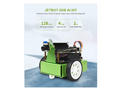JetBot 2GB AI Kit Accessories AI-Based Smart Robot Compatible with ...