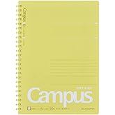 Amazon.com : KOKUYO Campus Soft Ring Notebook, A5, B 6mm Dot Ruled, 29 Lines, 50 Sheets, Green ...
