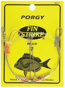 Amazon.com : Fin Strike 460-4 Porgy Rigs w/Red : Fishing Bait Rigs ...