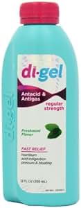 Amazon.com: Di-Gel Regular Strength Antacid and Antigas, Freshmint, 12 ...