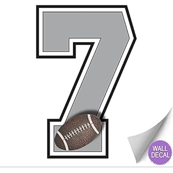 Amazon.com: Wall Number "4" Soccer Ball Jersey Numbers Varsity Uniform ...