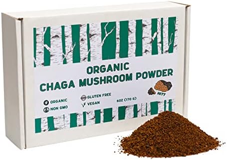 HITT Chaga Mushrooms Ground Powder - Organic Chaga Mushroom Tea, Chaga ...