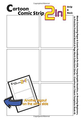 Cartoon Comic Strip 2-in-1. Strip & Basic: Blank Cartooning Paper ...