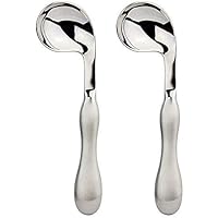 Amazon.com: Adaptive Utensils 2pcs Curved Spoon Set Right Handed Angled ...