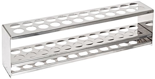 BrandTech B8222 Stainless Steel Test Tube Rack, 20mm x 24 tubes, 310mm ...
