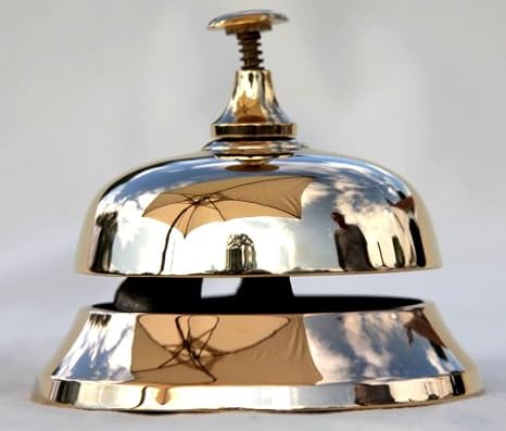 Traditional Style Brass Reception Bell: Amazon.co.uk: Kitchen & Home