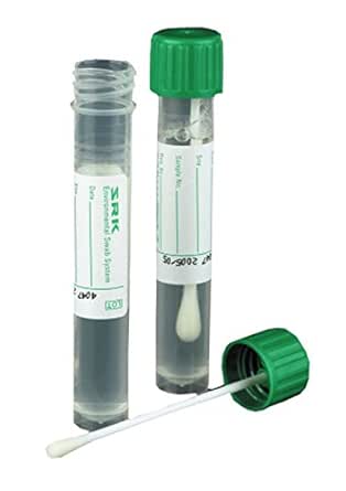 Sterilin 922C Swab, Rinse Kit, Dacron tip, 10 mL Solution (Pack of 50 ...