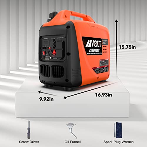 AIVOLT 1600W Super Quiet Inverter Generator, Ultra Lightweight Gas ...