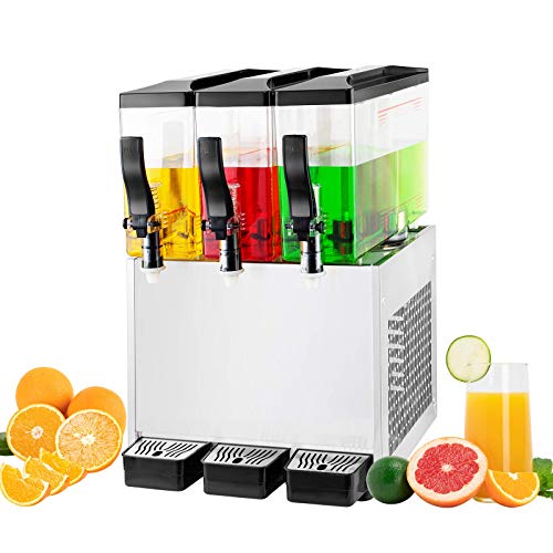 TECSPACE 110V 30L Commercial Beverage Dispenser Cold and Hot,3 Tanks 9. ...