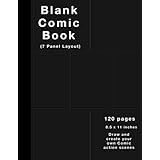 Blank Comic Book: 120 pages, 7 panel, Silver cover, White Paper, Draw ...