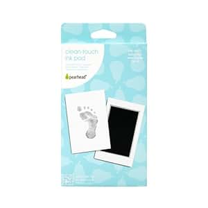 Pearhead Newborn Baby Handprint or Footprint “Clean-Touch” Ink Pad, 2 ...