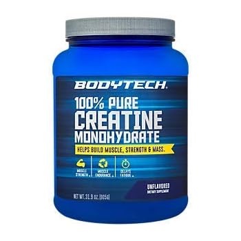 Amazon.com: BodyTech 100 Pure Creatine Monohydrate 2250 MG Supports ...