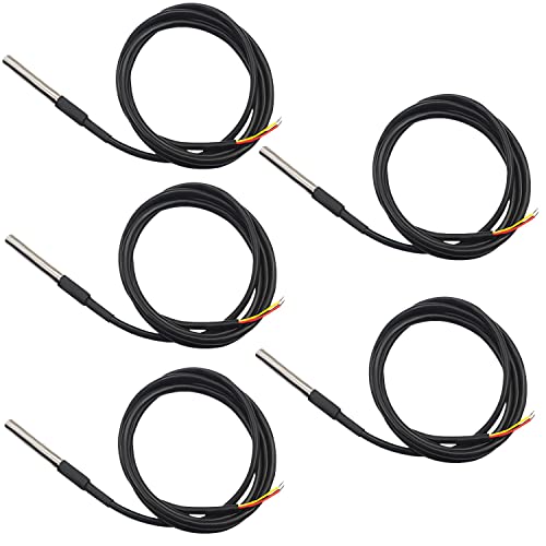 CenryKay DS18B20 Digital Temperature Sensors -55°C to +125°C Stainless ...