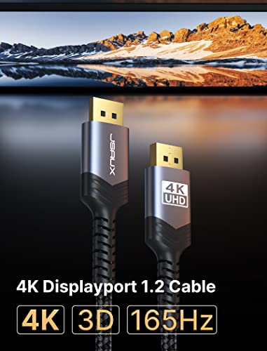 JSAUX DisplayPort to DisplayPort Cable 15ft/4.5M, 1.2 DP Cable [4K@120Hz, 8K@30Hz, 2K@165Hz ...