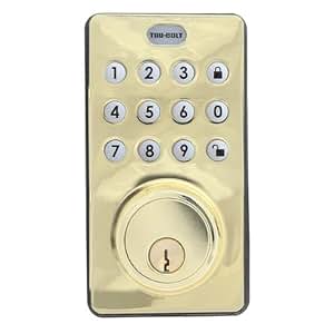 Amazon.com: Tru-Bolt Electronic Deadbolt with Push button keypad and ...