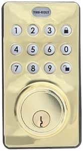 Amazon.com: Tru-Bolt Electronic Deadbolt with Push button keypad and ...