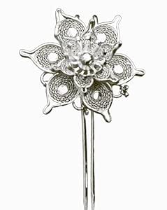 Arteastic Silver Filigree Jewellery Bridal Hair bun pin, Juda pin ...