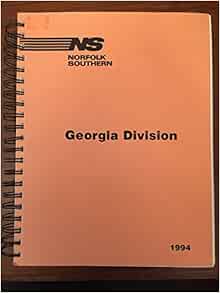 Norfolk Southern Georgia Division Track Chart Maps 1994: Norfolk ...