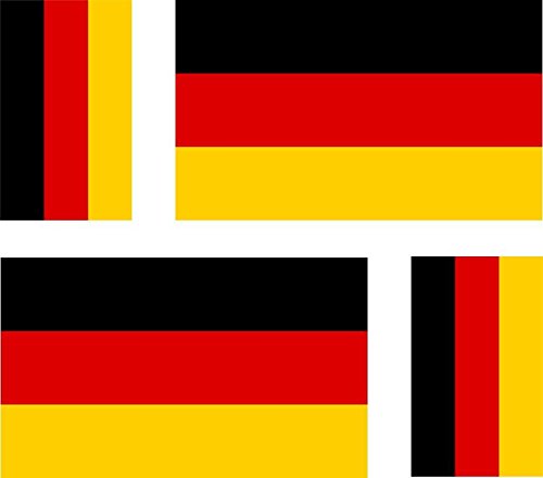 4 x German Flag Stickers for Car Motorcycle Suitcase Laptop: Amazon.co ...