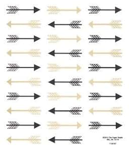 Amazon.com: Black and Gold Arrow Stickers - 2 Sheets Stickers