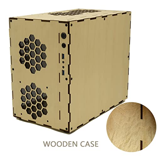 CYBERWOOD Mirco ATX PC Case, Mini Tower Computer Case With Acrylic Side ...