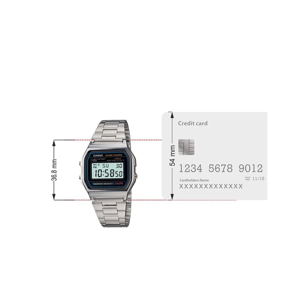 Casio Men's A158WA-1DF Stainless Steel Digital Watch | Pricepulse