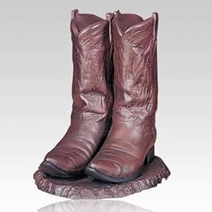 Amazon.com: Memorials.com Cowboy Boots Ceramic Cremation Urn: Home ...