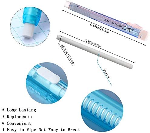 20 Pieces Cube Drawing Art Erasers with Grip, Multi-Shape Vinyl White ...