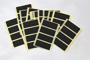 80 Black Stickers - Sticky Coloured Self Adhesive Labels for Colour ...
