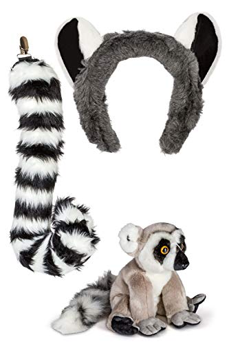 Buy Wildlife Tree Stuffed Plush Zoo Animal Ears Headband and Tail Set ...