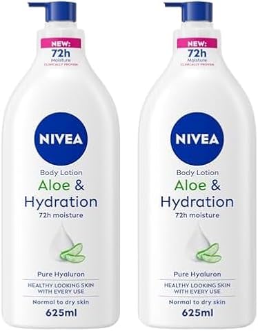 NIVEA Body Lotion Moisturizer for Normal to Dry Skin, 48h Moisture Care ...