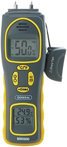 General Tools MMH800 4-In-1 Combo Moisture Meter, Pin Type or Pinless ...