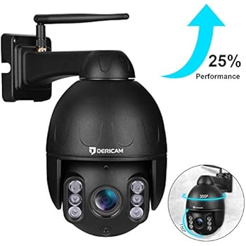 Amazon.com : Dericam Outdoor Wireless Security Camera, PTZ Camera, 4X ...