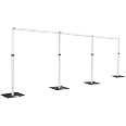 Amazon.com: Hecis 10x30Ft Pipe and Drape Stand, Heavy Duty Backdrop ...