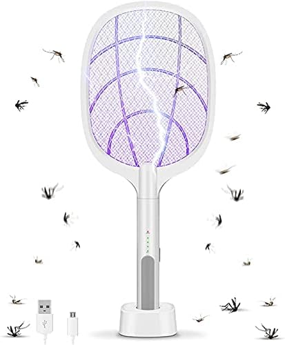 EqiEch Electric Fly Swatter, Handheld Rechargeable Bug Zapper Racket ...