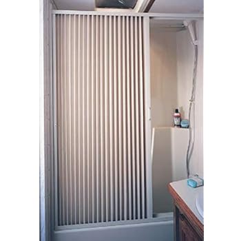 Amazon.com: RV Retractable Rolling Shower Door | 36" x 57" | Platinum ...