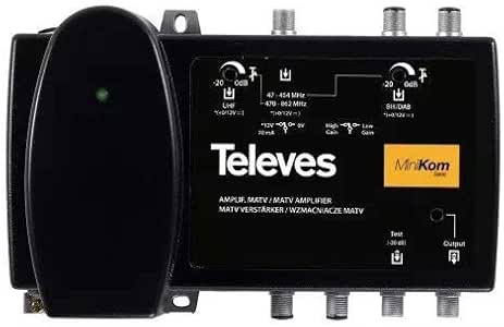 Televes 537302 - Amplificador minikom matv 1e/1s 47-454/470/862: Amazon ...