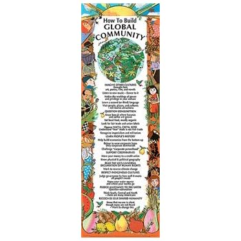 Amazon.com: How to Build Global Community 12"x36" Art Print Poster ...