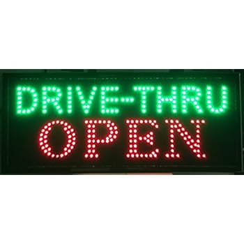 Amazon.com : 31"X12" Outdoor Open Drive-Thru Sign Waterproof, Super ...