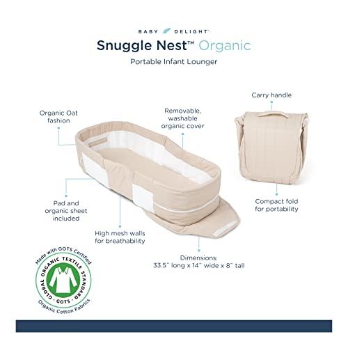 Baby Delight Snuggle Nest Portable Infant Lounger, Unique Patented ...