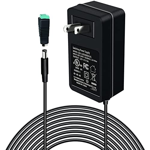 Meiyue 12V 5A Power Supply Adapter, UL Listed 12 Volt 5 Amp 60W Power ...