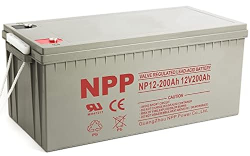 NPP NP12-200Ah (T18, 1Pcs) 12V 200Ah 4D AGM Battery for Camping, UPS ...