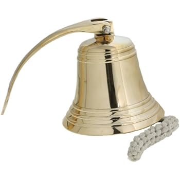 Amazon.com : 6" Heavy Duty Polished Brass Ship Bell - Nautical Bells ...